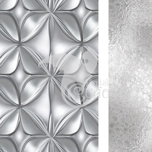 Silver Frosted Glass Digital Paper, Seamless Textures (digital Download ...
