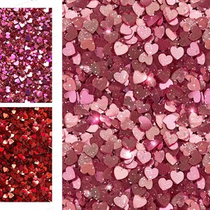 Valentine Glitter Digital Paper, Seamless Heart Glitter Sparkle ...
