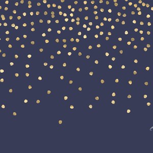 Blue and Gold Confetti Digital Paper, Confetti Gold Foil Backgrounds ...