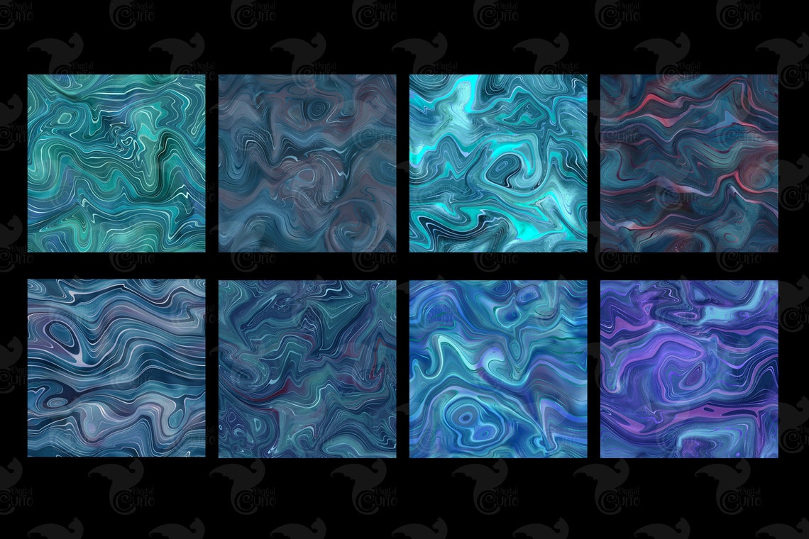Ocean Strata Textures Seamless Digital Papers With Marble - Etsy