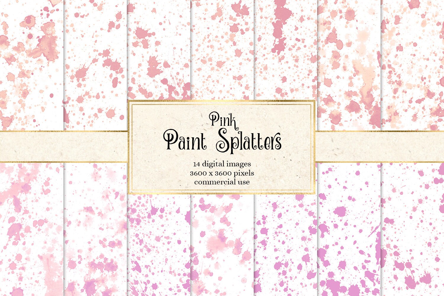 Pink Paint Splatters Digital Paper Printable Scrapbook Paper - Etsy