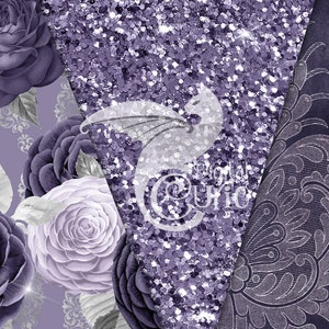 Heather and Silver Digital Paper, Seamless Patterns and Textures With ...