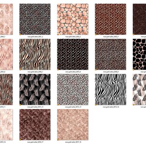 Rose Gold Safari Digital Paper - Seamless African Animal Print, Giraffe ...