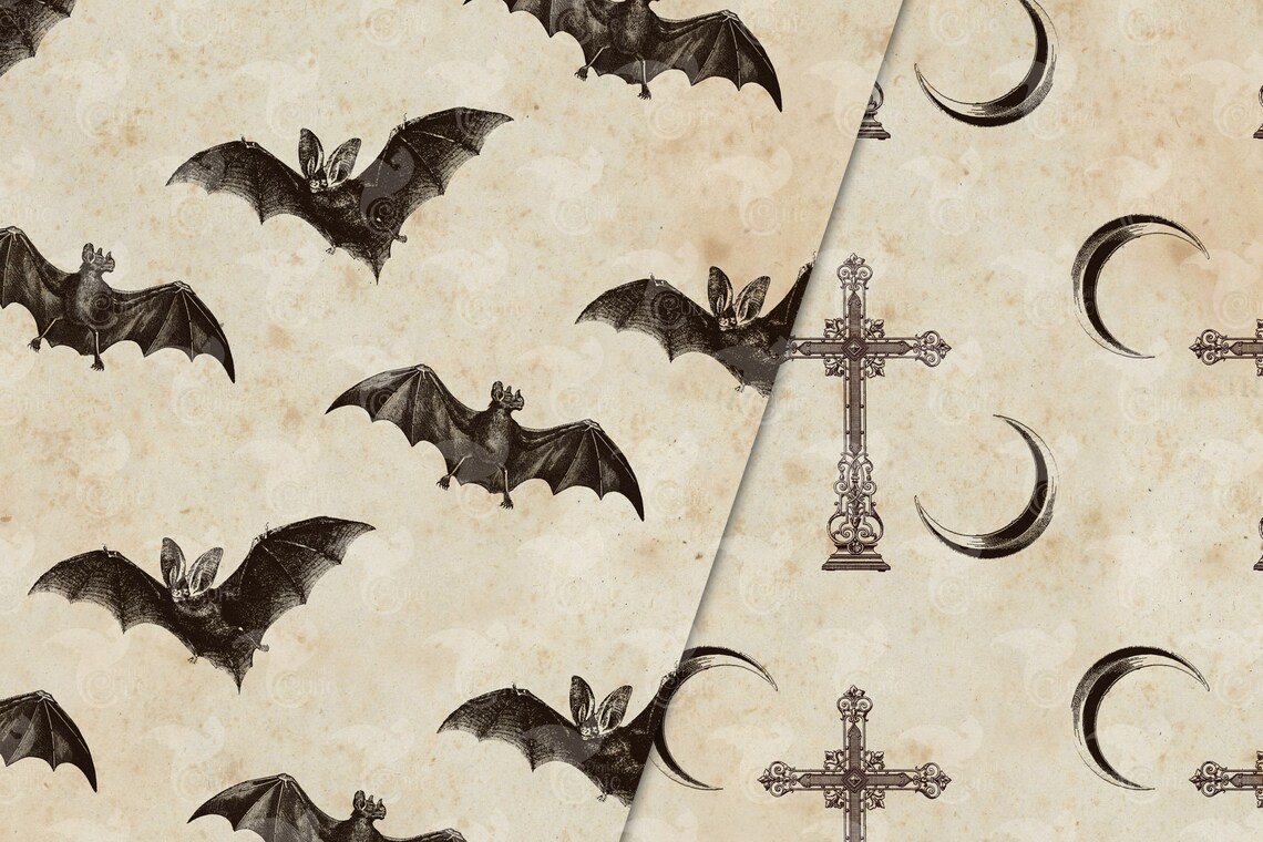 Victorian Vampire Digital Paper Halloween Digital Paper - Etsy