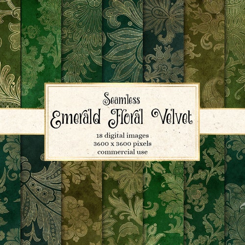 Sage and Gold Digital Paper Green Seamless Gold Foil | Etsy