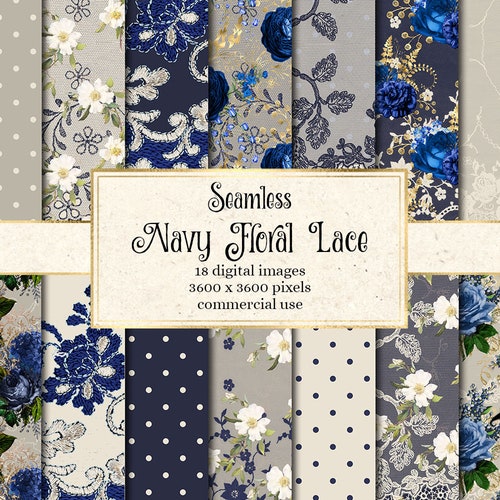 Pink Floral Lace Digital Paper Seamless Floral Patterns - Etsy