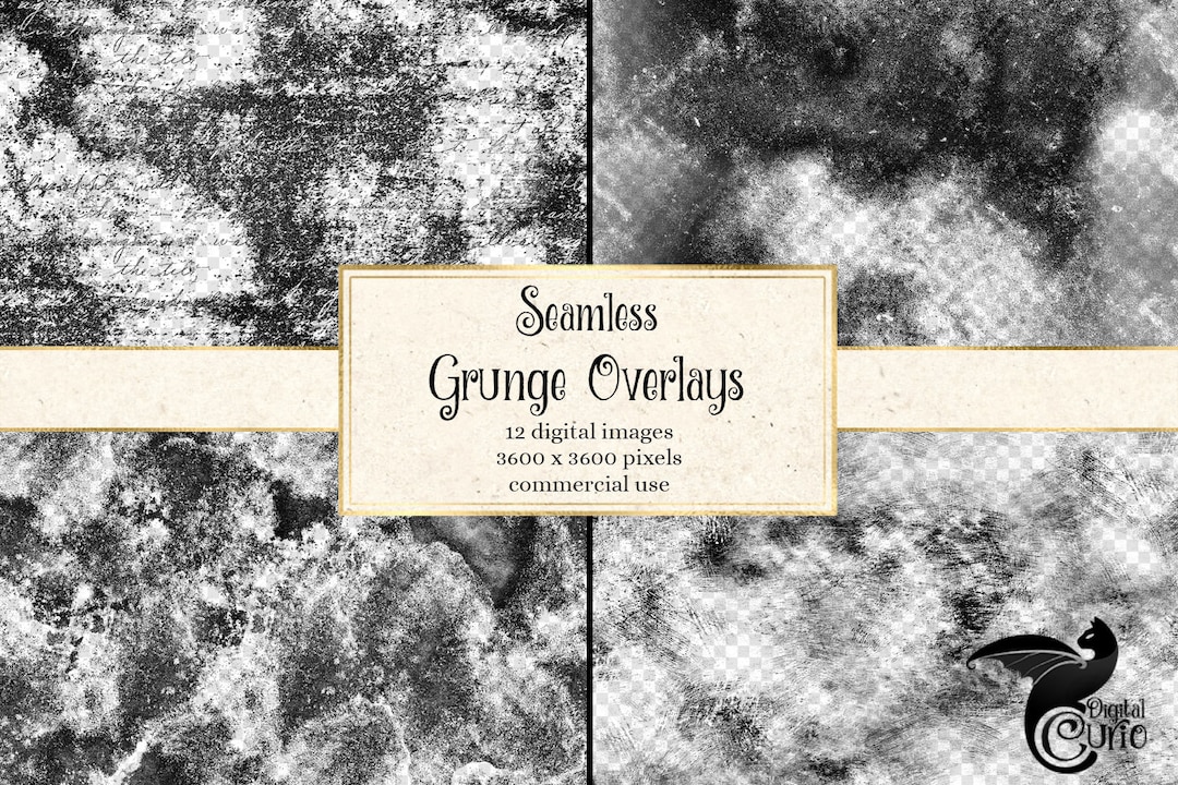 Seamless Grunge Texture Overlays, Distressed Photoshop Patterns ...