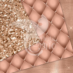 Luxury Rose Gold Digital Paper, Seamless Rose Gold Scrapbook Paper ...