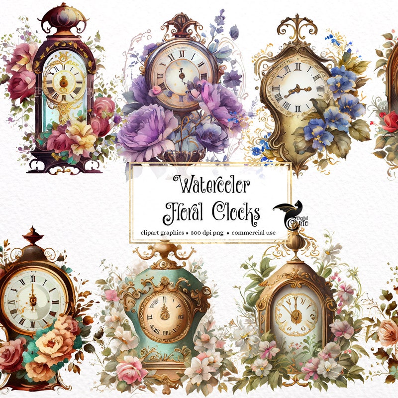 Antique Clock Decals - Etsy