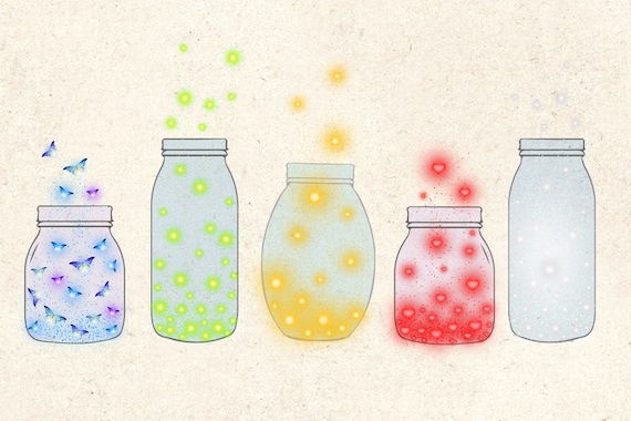 Firefly Mason Jar Clipart