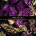 Purple and Gold Leopard Digital Paper, Seamless Leopard Spot Patterns ...