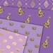 Purple and Gold Princess Digital Paper, Seamless Patterns (digital ...