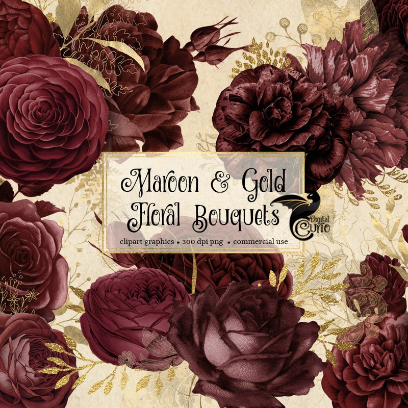 Maroon and Gold - Etsy