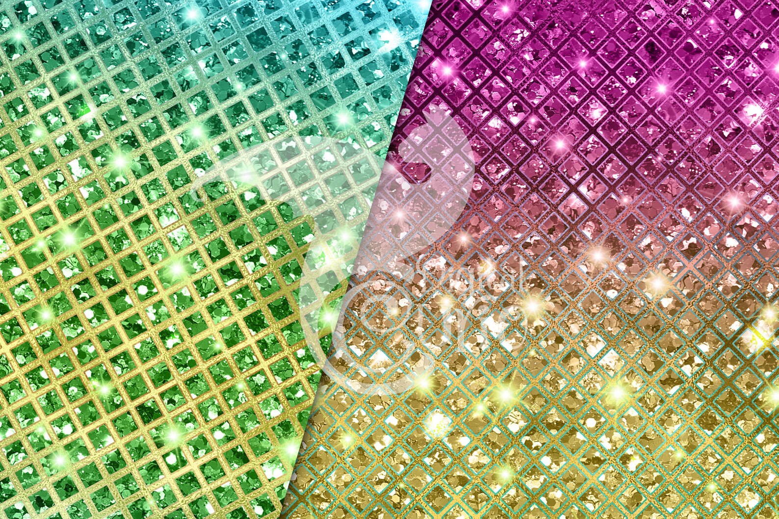 Ombre Glitter Diamond Digital Paper, Seamless Texture (digital Download ...