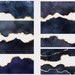 Navy Blue Painted Agate Borders, Digital Watercolor Geode PNG Overlays ...