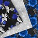 Royal Blue and Silver Floral Digital Paper, Seamless Blue Rose ...