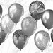 Silver Balloons Clipart Glitter Balloon Png Digital Overlays - Etsy