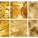 Gold Foil Digital Paper, Seamless Gold Foil Textures, Shimmer Textures ...