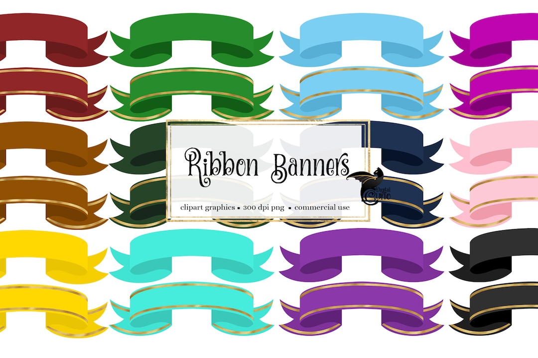 Ribbon Banner Clipart - Banner Clip Art Graphics in PNG Format Rainbow ...