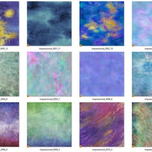 Impressionism Textures Digital Paper, Brush Strokes (digital Download ...