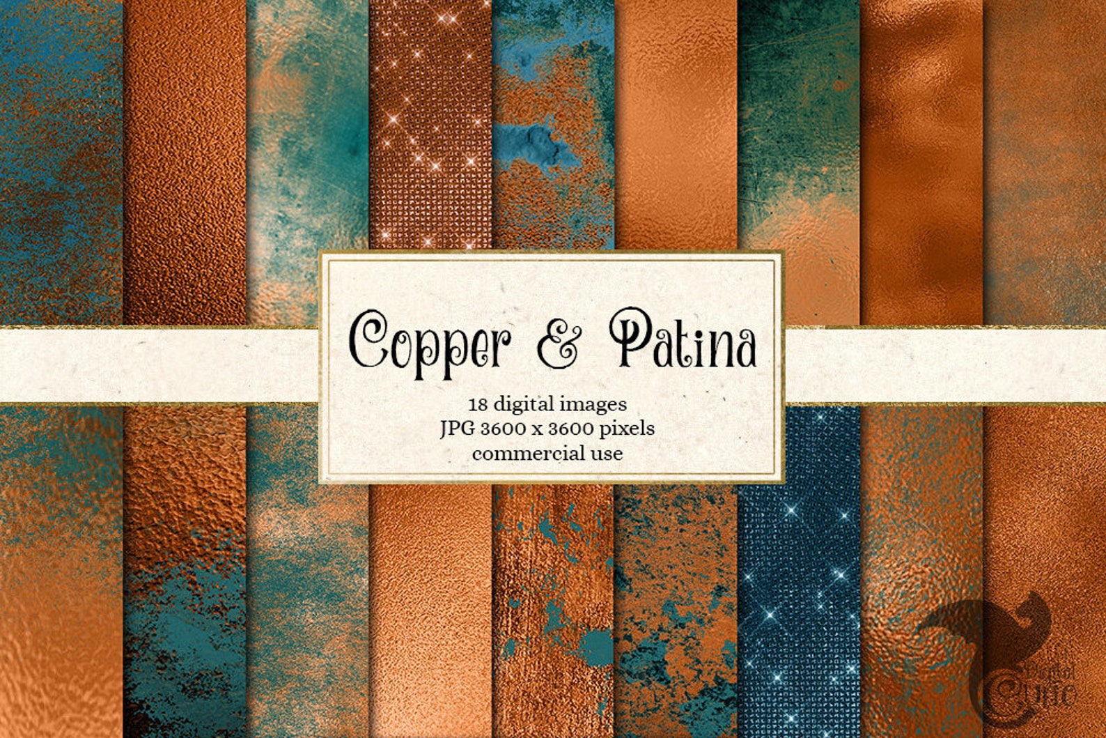 Copper and Patina Digital Paper Antique Copper Textures - Etsy