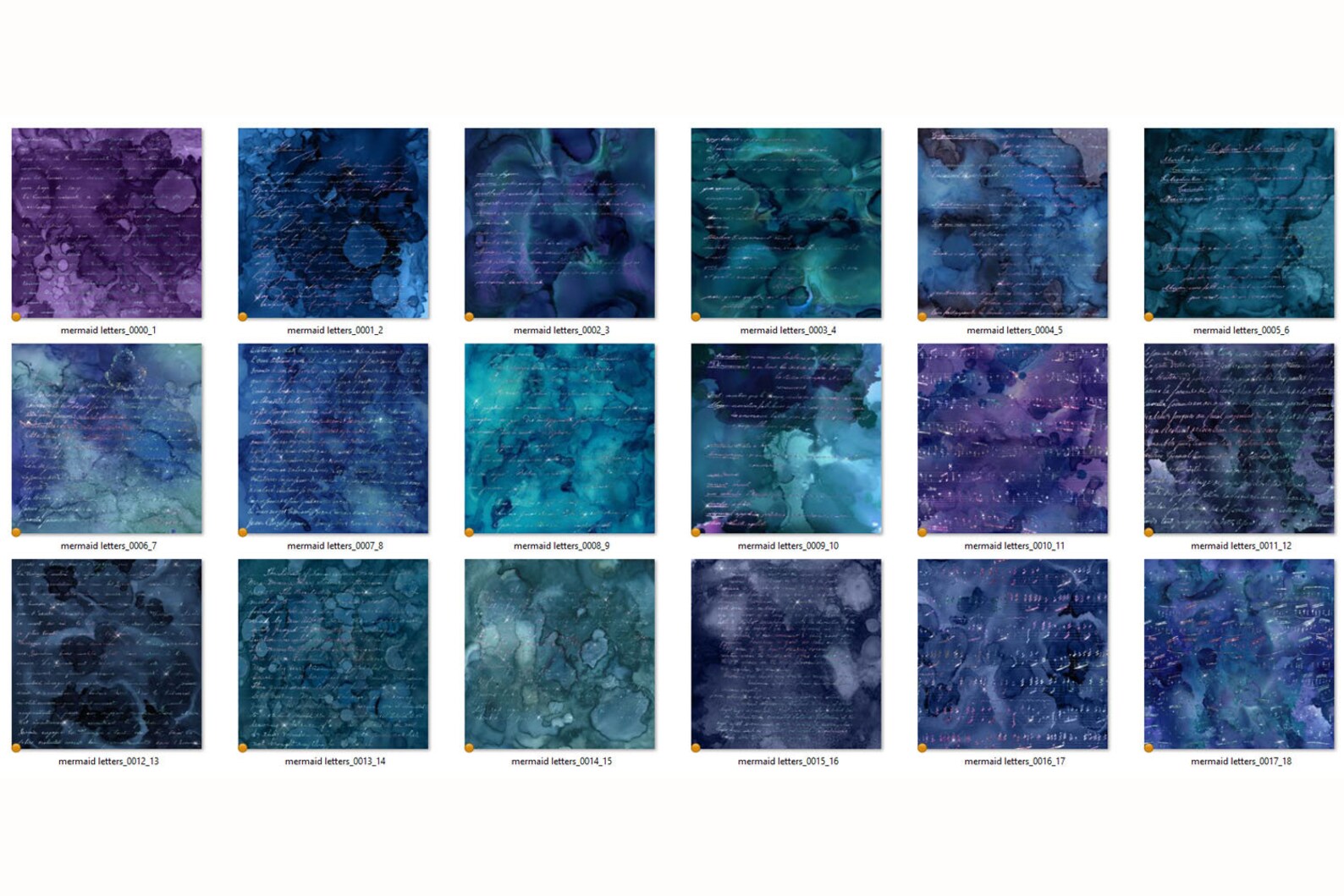 Mermaid Letters Digital Paper Glitter Mermaid Textures - Etsy