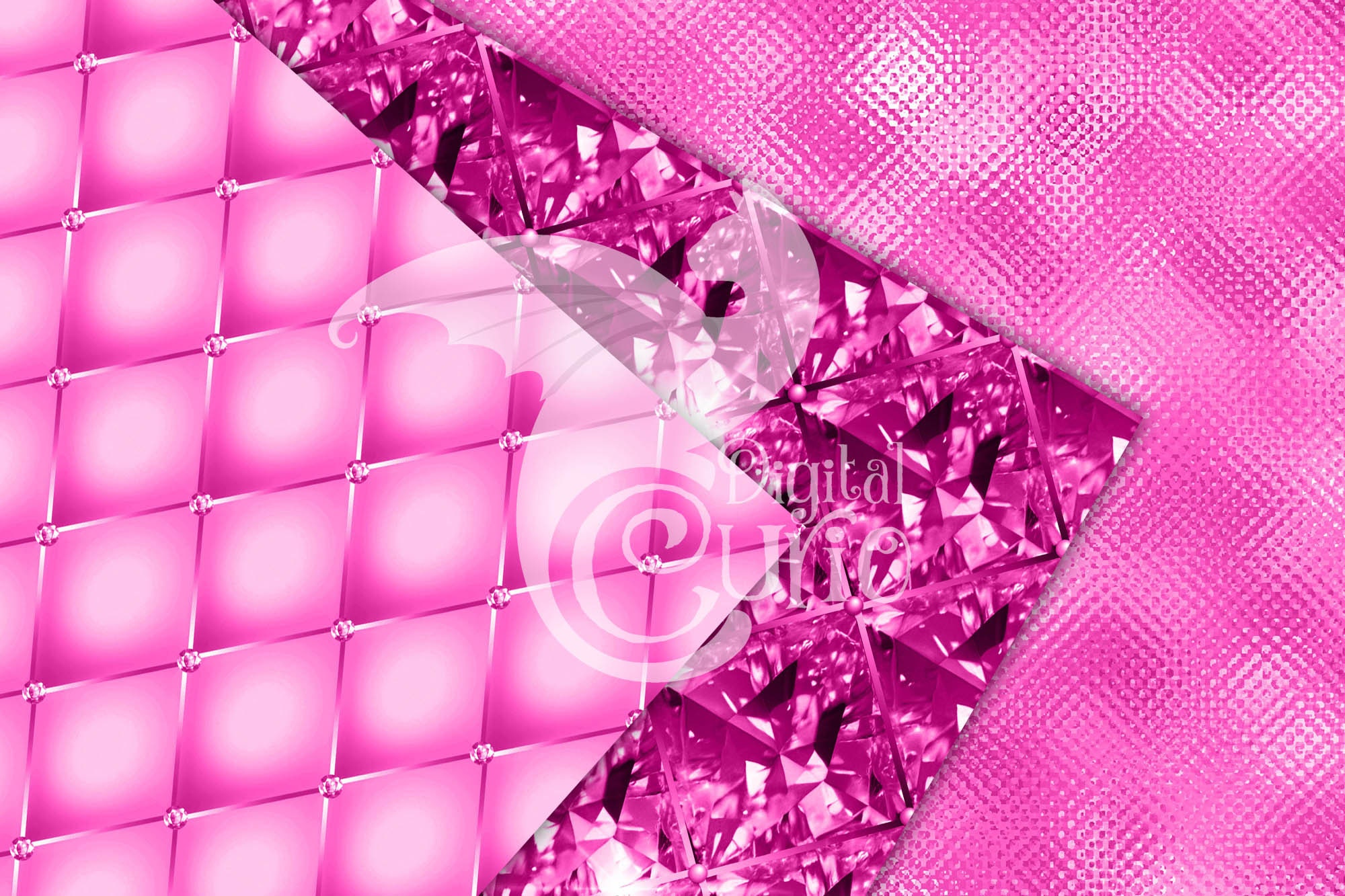 Fuchsia Glitter Digital Paper Pack, Seamless Textures (digital Download ...