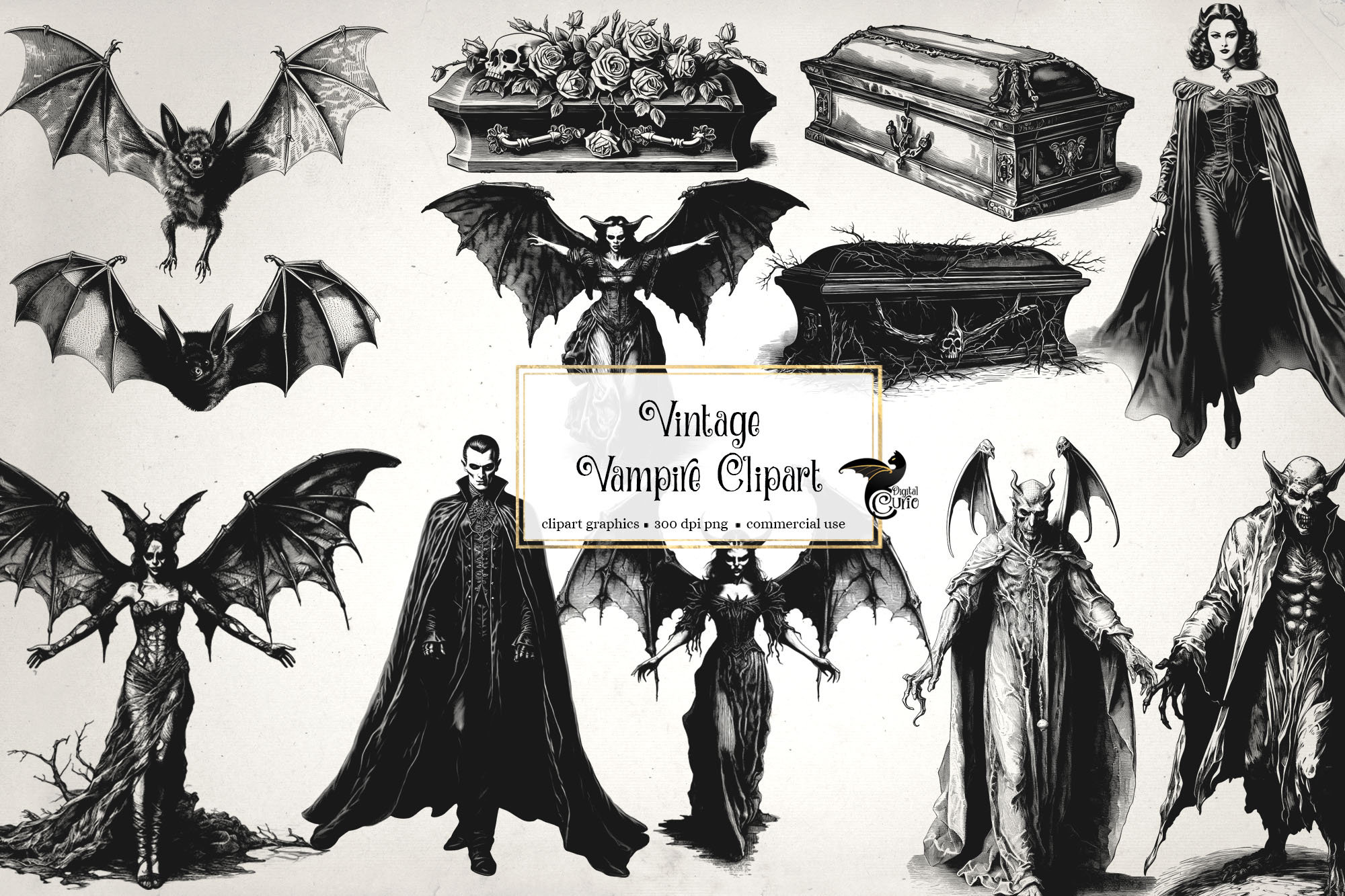 Vampire Clipart Black And White