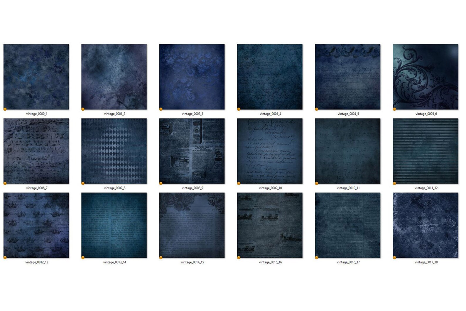 Vintage Blue Digital Paper, Antique Scrapbook Paper, Blue Textures ...