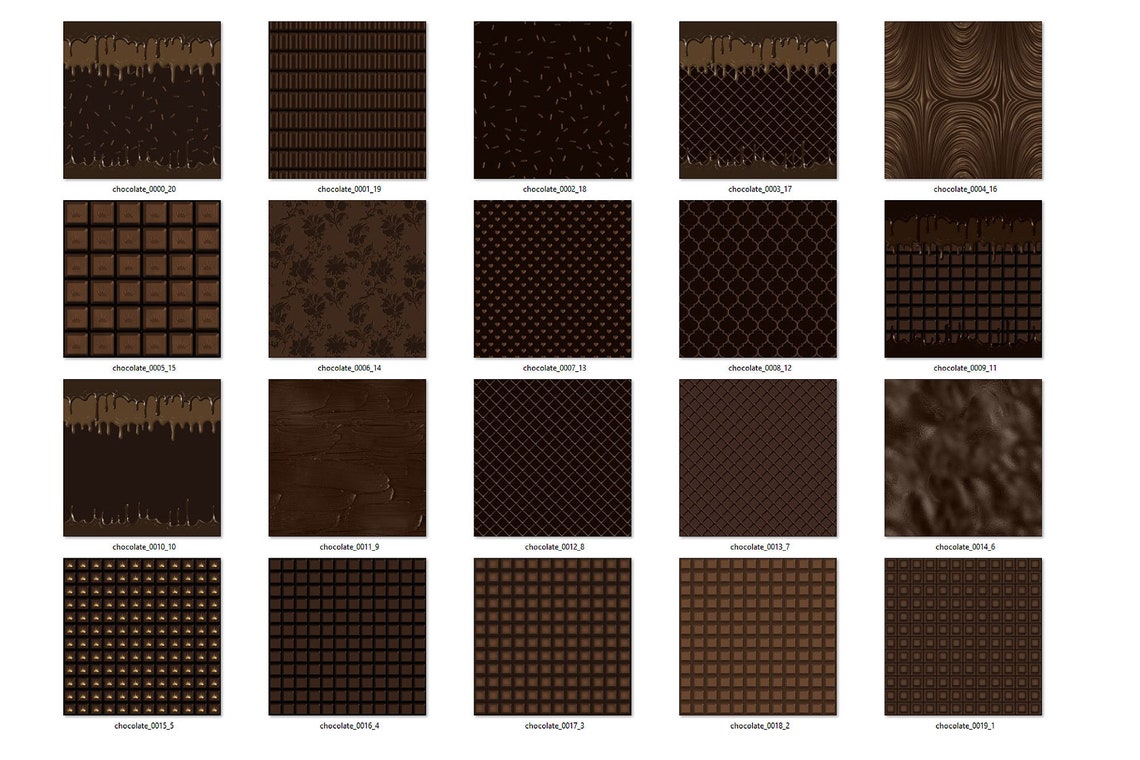 Chocolate Textures Digital Paper - Seamless Printable Scrapbook Paper ...