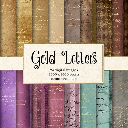 Old Letters Digital Paper Scrapbook Paper Vintage Antique - Etsy