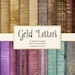 Gold Letters Digital Paper Vintage Handwritten Letters, Magic Spell ...