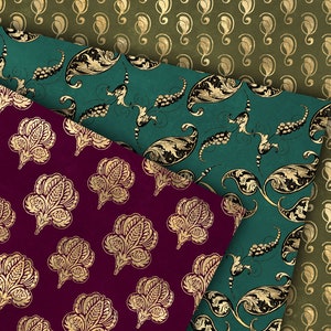 Golden Peacock Digital Paper, Peacock Feathers and Seamless Peacock ...