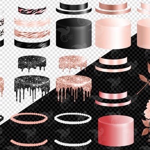 Wild Rose Gold Cakes Clipart, Princess Birthday and Wedding Cake Clip ...