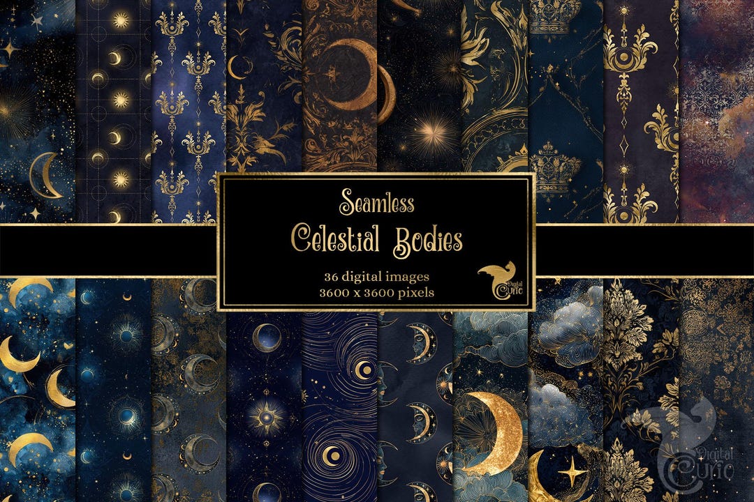 Celestial Digital Paper – Seamless Galaxy Patterns (digital Download ...