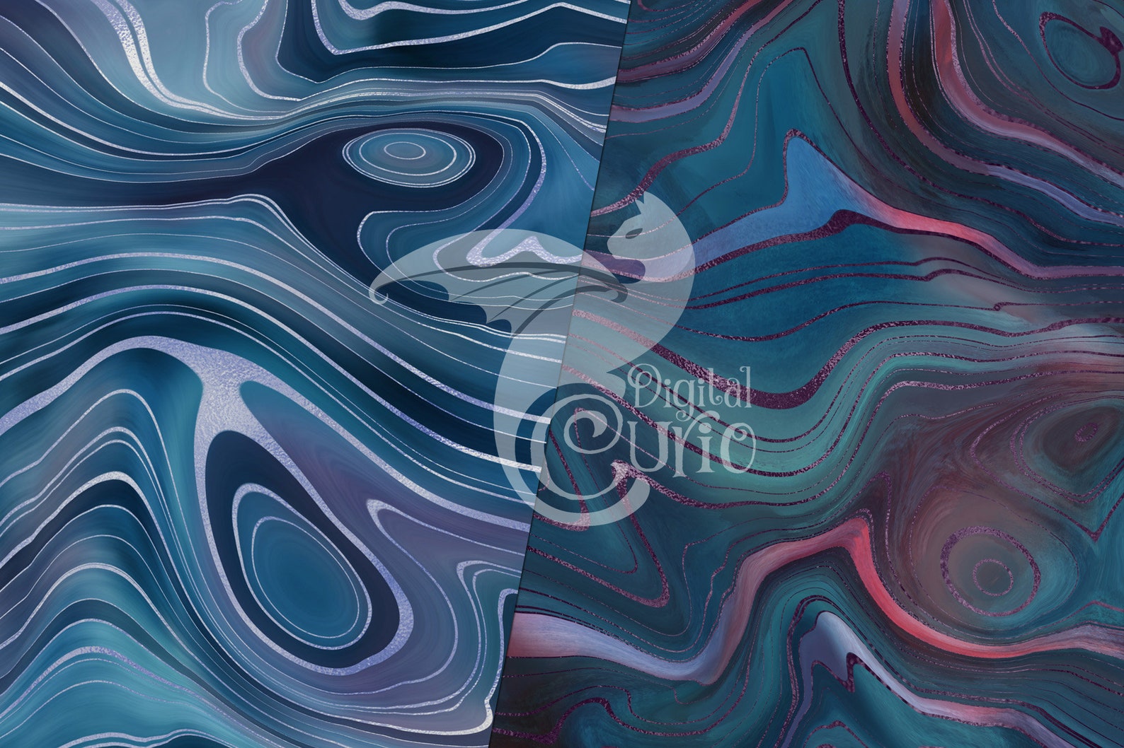 Ocean Strata Textures Seamless Digital Papers With Marble - Etsy