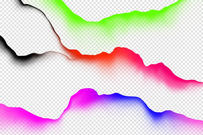 Abstract Neon Lines Overlays Digital Clip Art Graphics in - Etsy UK
