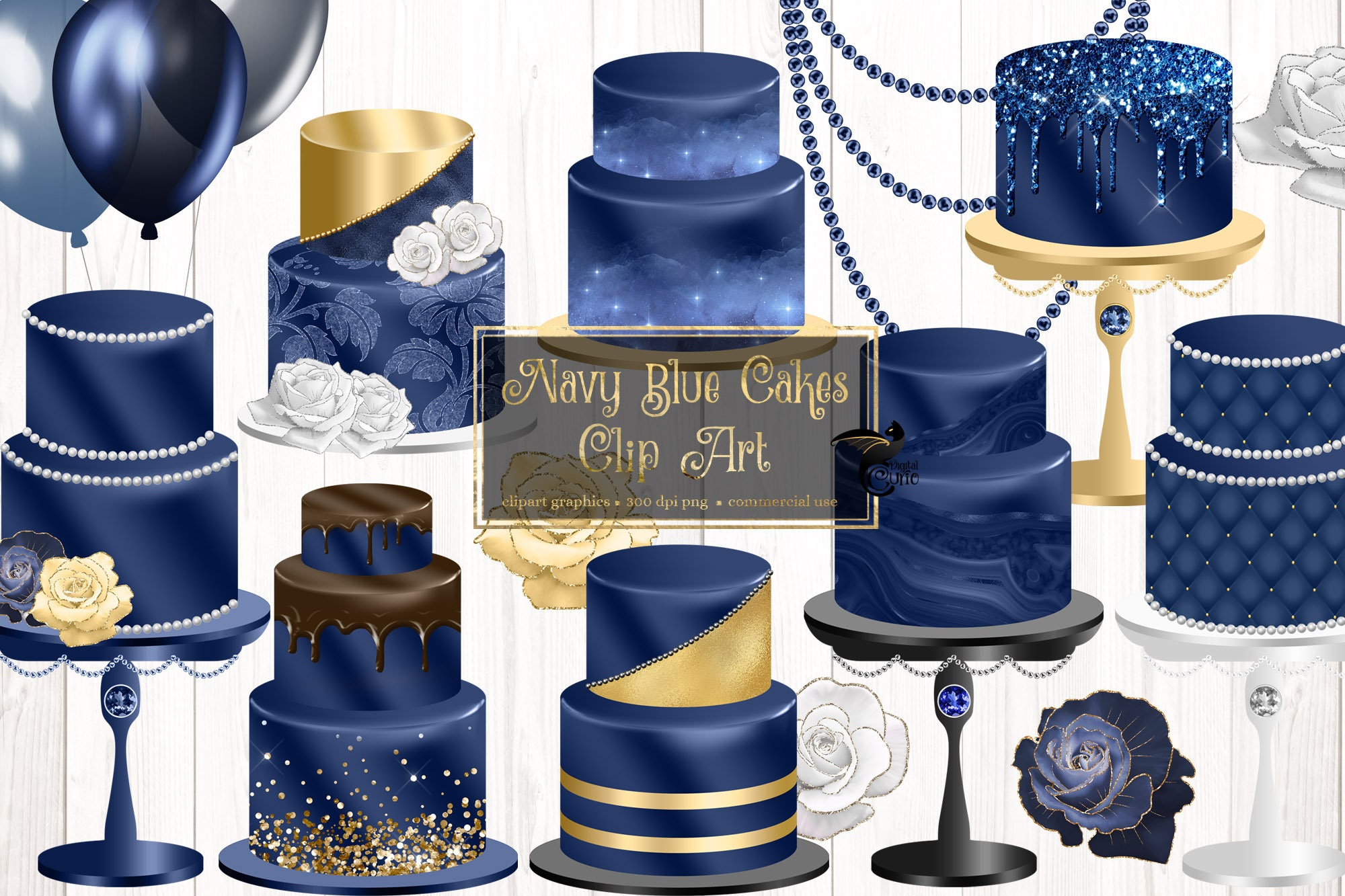 Blue Birthday Cake Clip Art