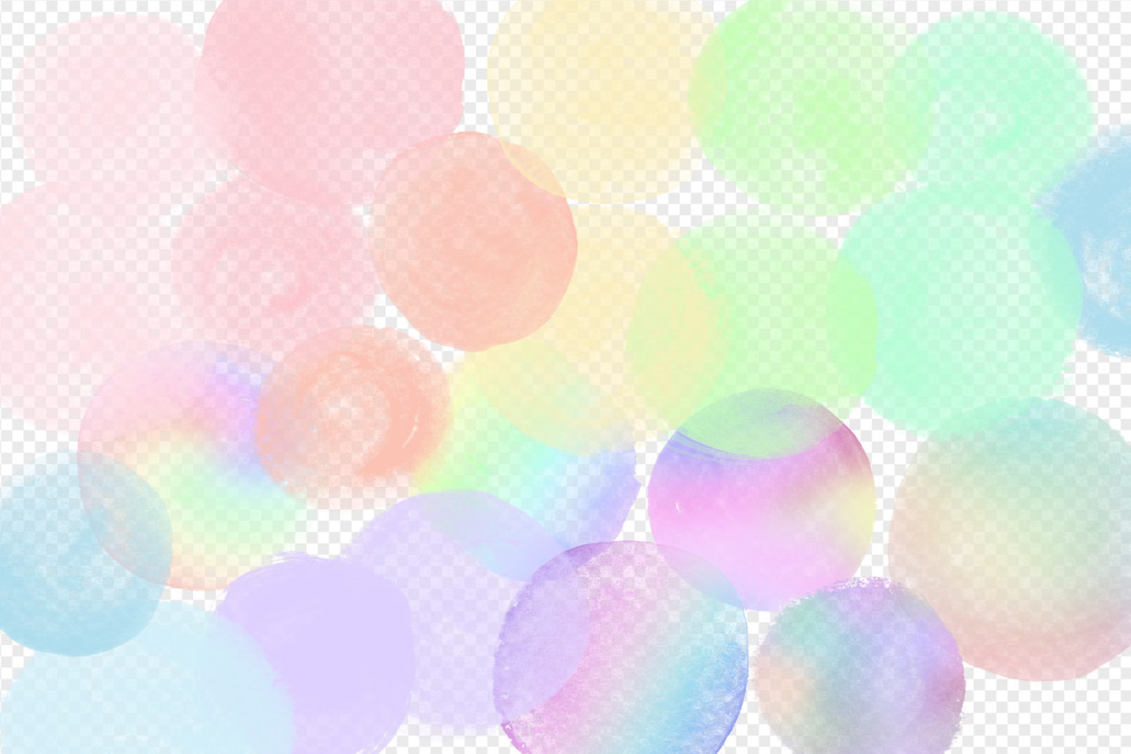Pastel Rainbow Watercolor Circles Clipart Watercolour Blobs - Etsy