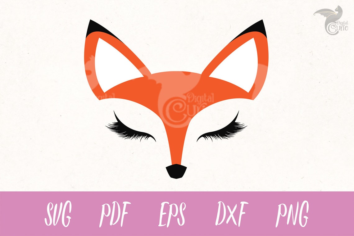 Fox Face SVG Fox Svg Eyelashes Svg Red Fox Clipart Cricut - Etsy