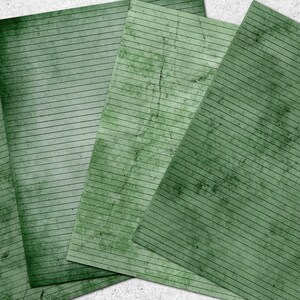 Distressed Green Writing Paper, Notebook Digital Paper Grunge Junk ...