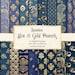 Blue and Gold Peacock Digital Paper, Seamless Patterns (digital ...