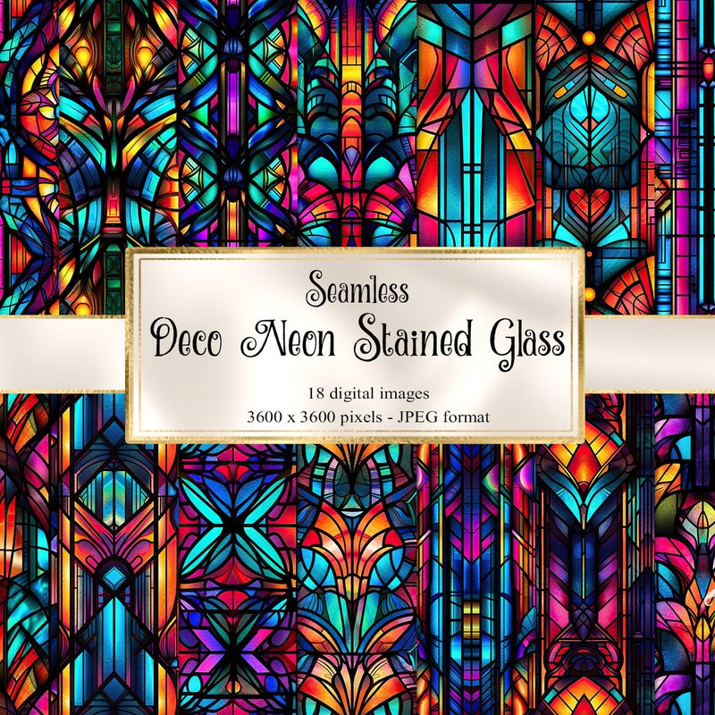 Neon Stained Glass - Etsy