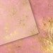 Grunge Pink and Gold Digital Paper, Distressed Gold Textures, Printable ...