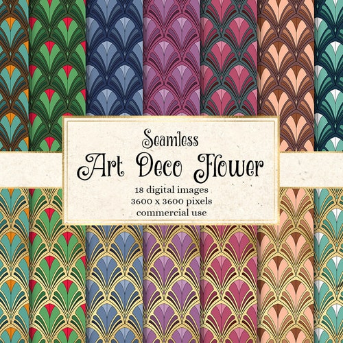 Blush Pink Art Deco Digital Paper Seamless Deco Patterns - Etsy