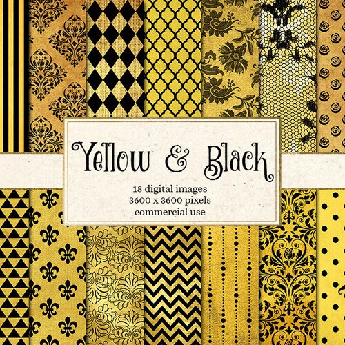 Black and White Digital Paper Seamless Patterns Printable | Etsy