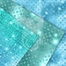 Lagoon Blue Digital Paper, Mermaid Glitter Texture Backgrounds ...