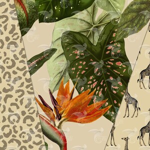 Vintage Safari Digital Paper, Seamless Textures and African Animal ...