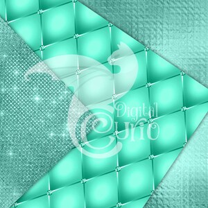 Luxury Aqua Textures Digital Paper, Glitter Foil, Backgrounds, Metallic ...