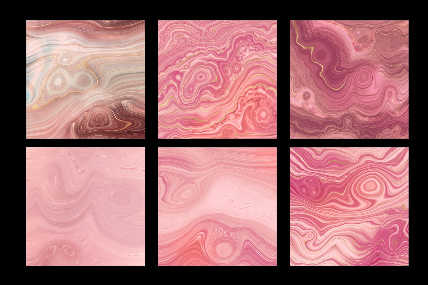 Strata Rose Quartz Digital Paper and Border Overlays blush | Etsy